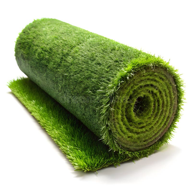 Green Artificial Grass Roll for Landscaping Design Stock Illustration ...