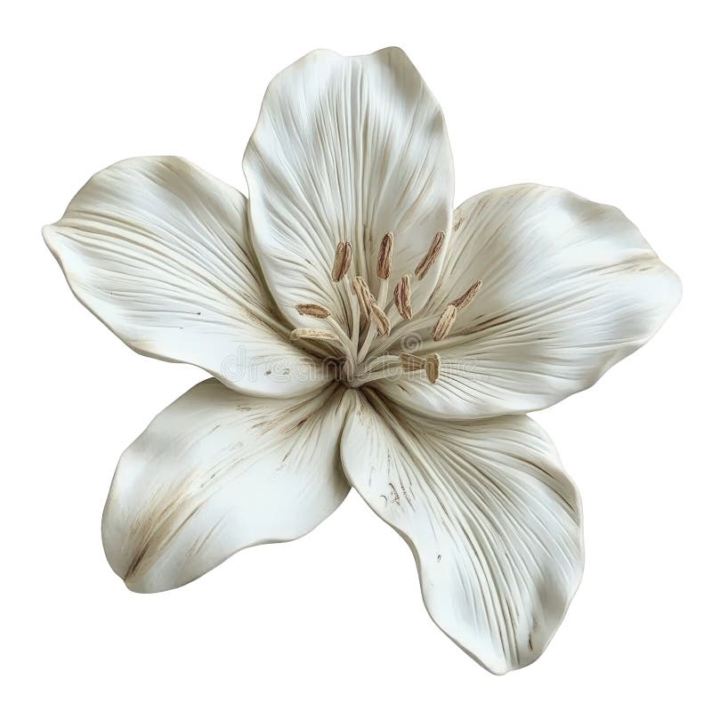 Realistic Artificial White Lily Flower Isolated on Transparent ...