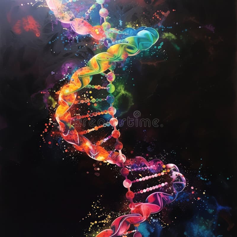 Realistic Artistic Representation of a DNA Molecule Imprinted with Neon ...