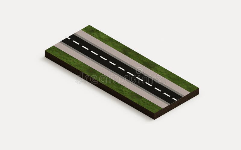 Realistic Asphalt Road Cross Section Diagram in 3d View Stock ...