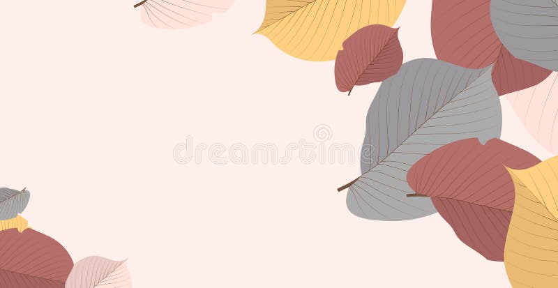 Realistic Autumn Leaves on a Light Background - Vector Stock Vector ...