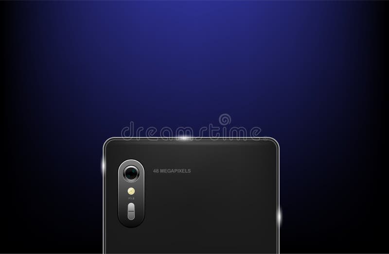Realistic Back Camera on the Smartphone, Vector Illustration Camera 48 ...
