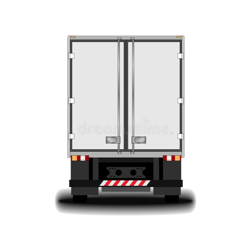 Realistic back view truck stock illustration. Illustration of isolated ...