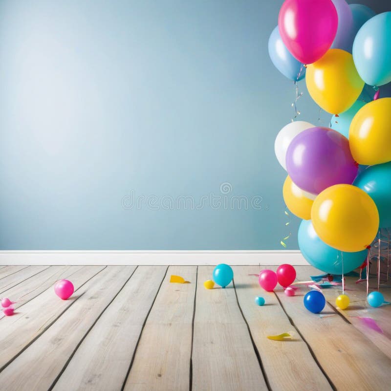 Realistic Background with Confetti and Streamers Stock Illustration ...