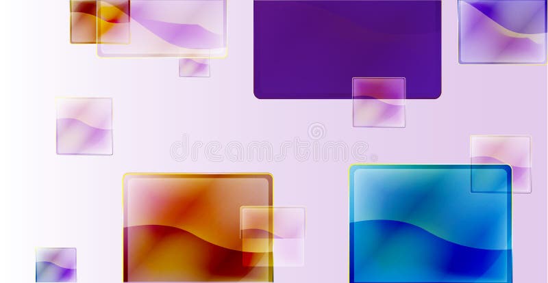 Realistic Background with Transparent Multicolored Squares and ...