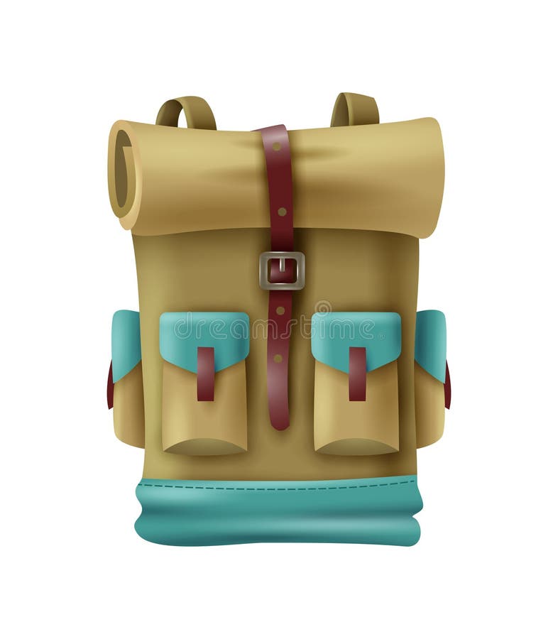 Realistic Backpack Illustration Stock Vector - Illustration of stylish ...