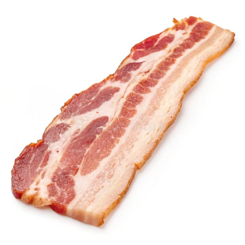 Realistic Bacon Slice on Transparent Background Stock Illustration ...