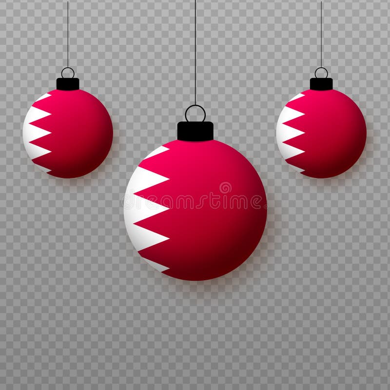 Realistic Bahrain Flag with Flying Light Balloons Stock Vector ...