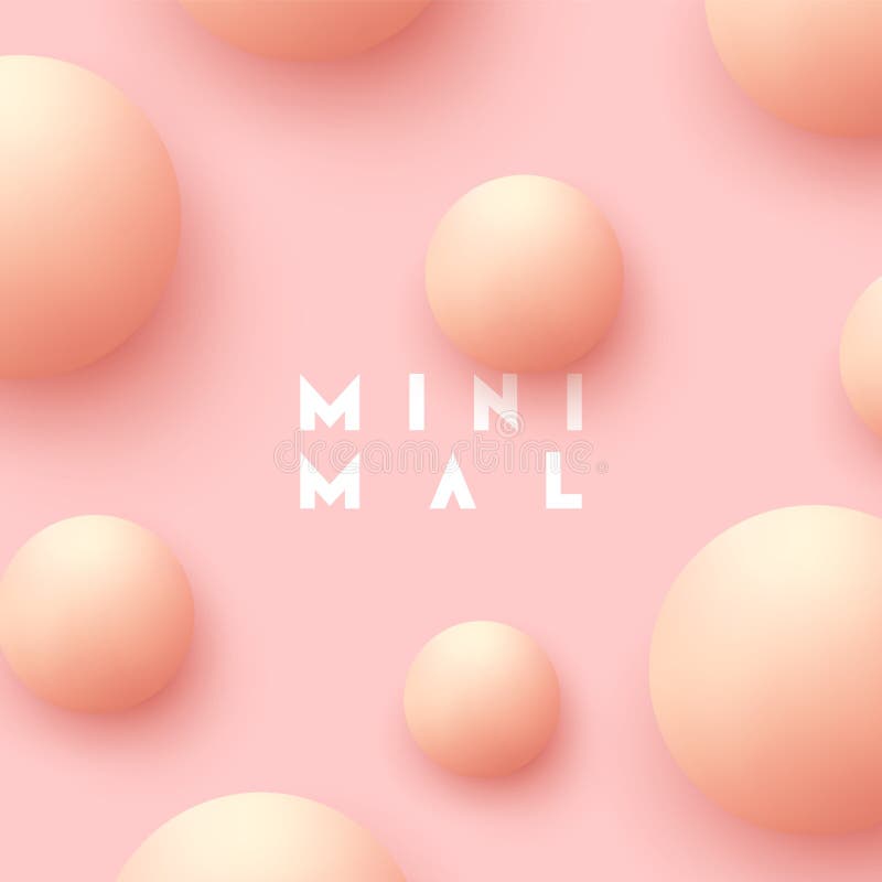 Realistic Ball Spheres, Abstract Background with 3d Elements. Stock ...