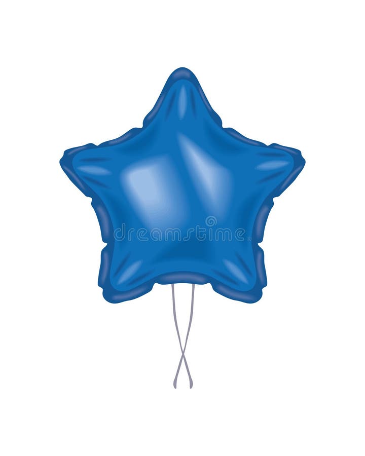 Realistic Balloon Helium Star Stock Vector - Illustration of ...