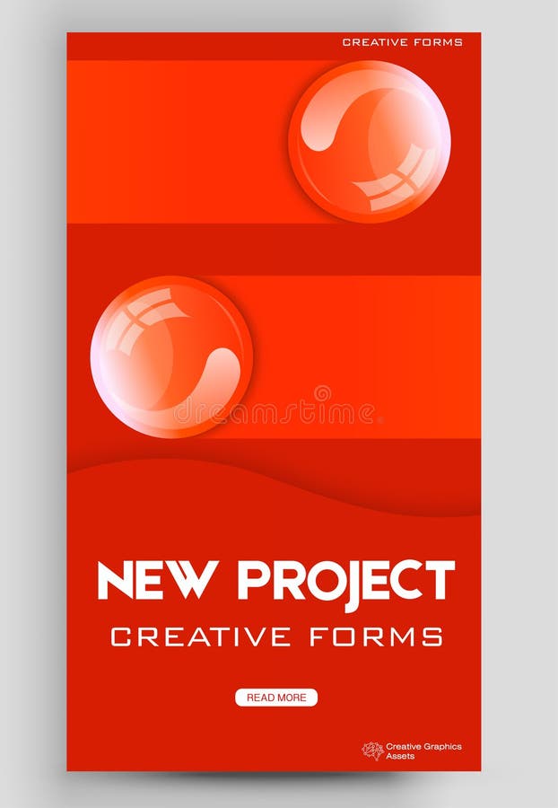 Realistic Balls Banner Concept Bundle. Bold Form Graphic Design, Useful ...