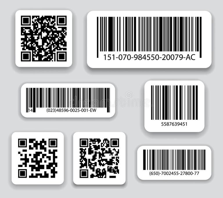 Realistic bar code icon. stock vector. Illustration of scanner - 158643871