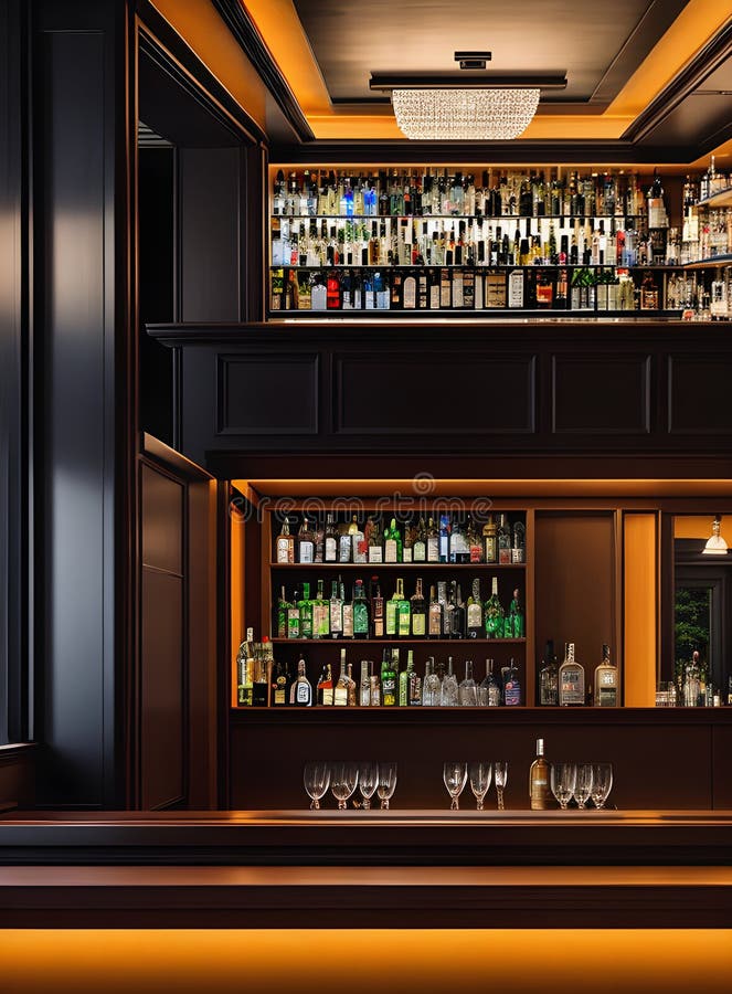 Realistic Bar Medium Shot Hyper Detailed Highly Stock Illustration ...