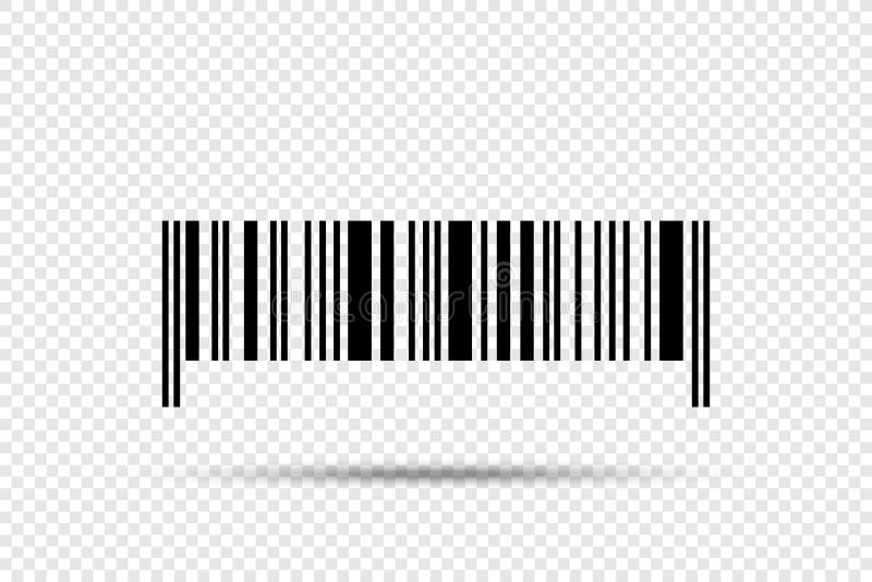 Realistic Barcode Vector Icon with Shadow on Transparent Background ... Realistic Barcode Vector Icon with Shadow on Transparent Background ...