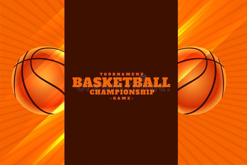 Realistic Basketball Championship Tournament Background Stock Vector ...