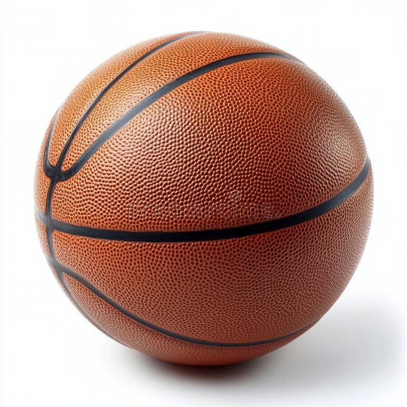 Realistic Basketball Resting on a Flat Surface with Detailed Texture ...