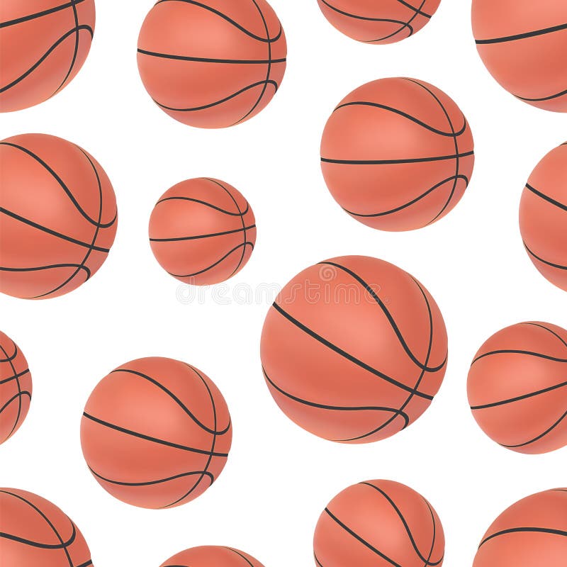 Basketball Seamless Pattern Stock Illustrations – 6,048 Basketball ...