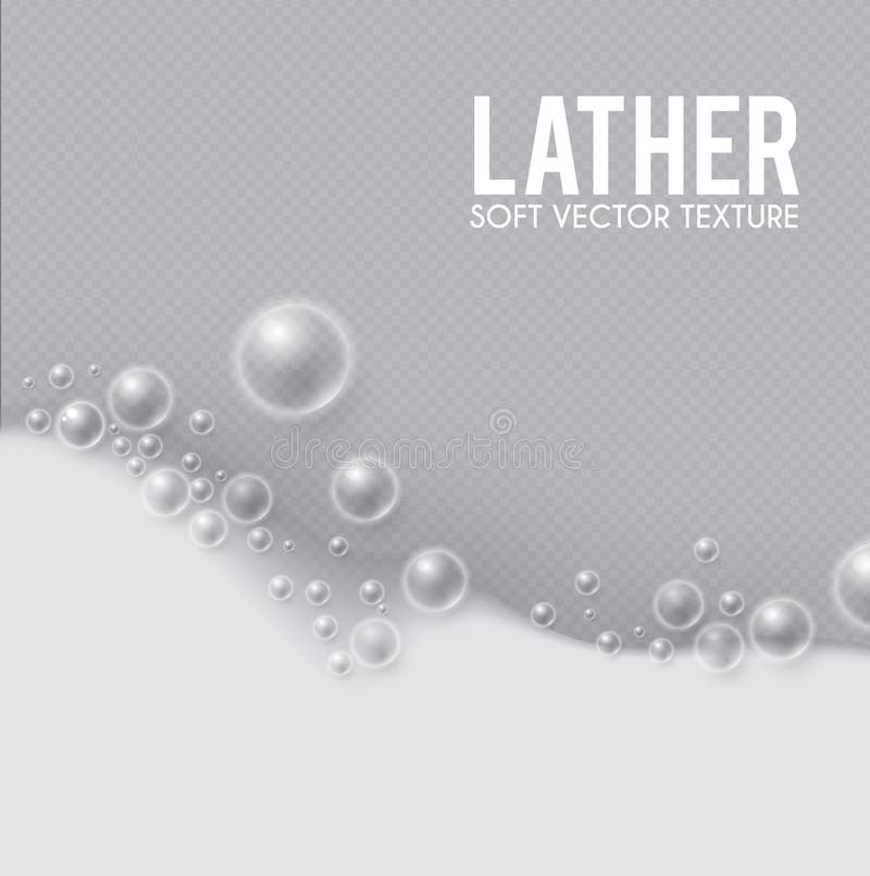 Realistic Bath Foam. Lather Effect. Soap Bubbles on Transparent ...