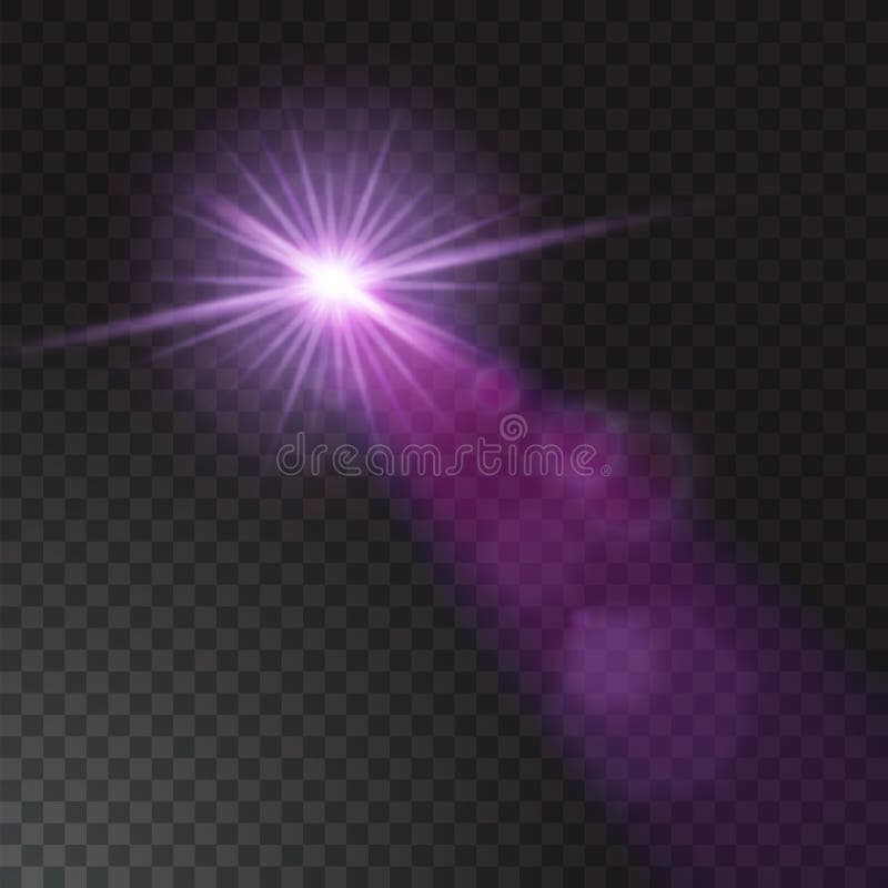 Realistic Beam Light on Transparent Background. Vector Illustration ...
