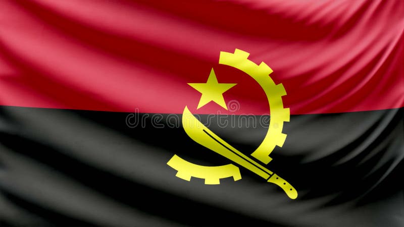 Realistic Beautiful Angola Flag 4k Stock Footage - Video of detailed ...