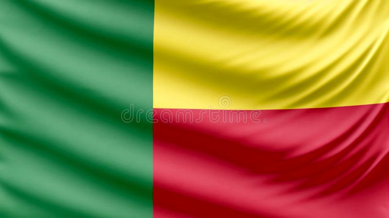 Realistic Beautiful Benin Flag 4k Stock Video - Video of country ...