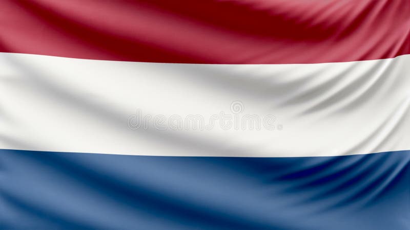 Realistic Beautiful Netherlands Flag 4k Stock Video - Video of flag ...