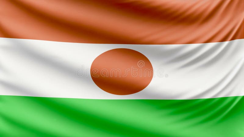 Realistic Beautiful Niger Flag 4k Stock Footage - Video of closeup ...