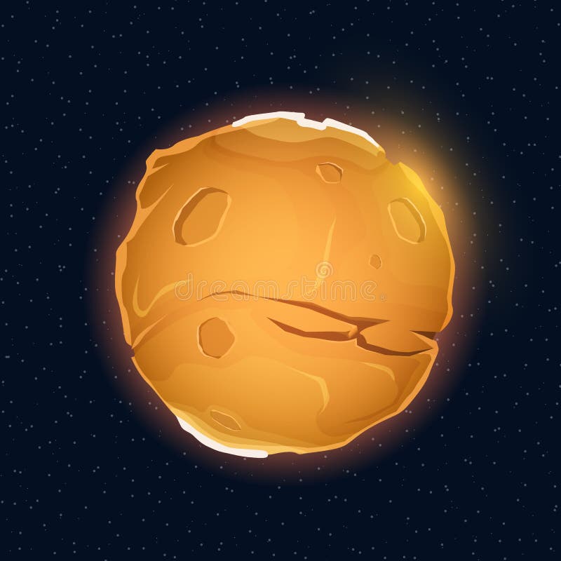 Realistic Beautiful Planet Mars Globe. Stock Vector - Illustration of ...