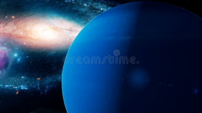 Realistic Beautiful Planet Neptune from Deep Space Stock Illustration ...