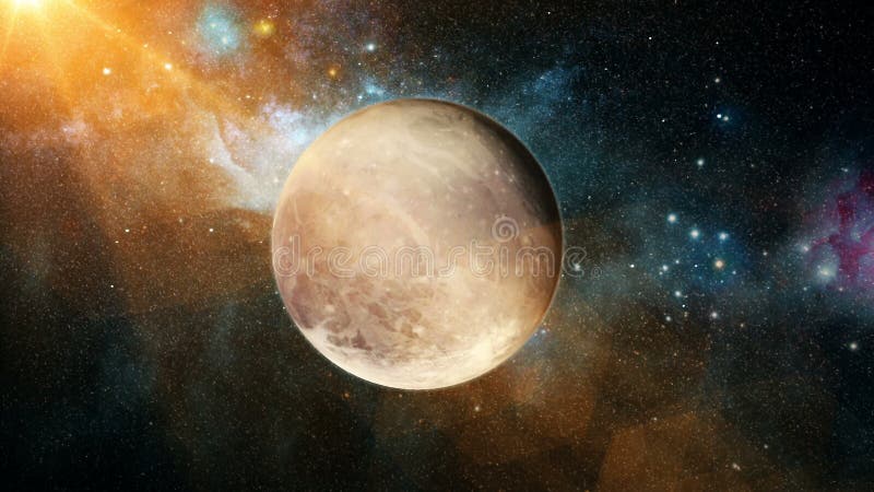Realistic Beautiful Planet Pluto from Deep Space Stock Photo - Image of ...
