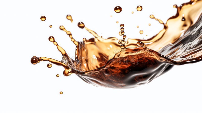 A Realistic Beverage Splash Whether Its Coffee, Cola, or Whiskey. Stock ...