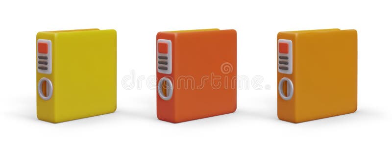 Realistic Binder Folder Ring for Storing Files. Set of Color Icons ...