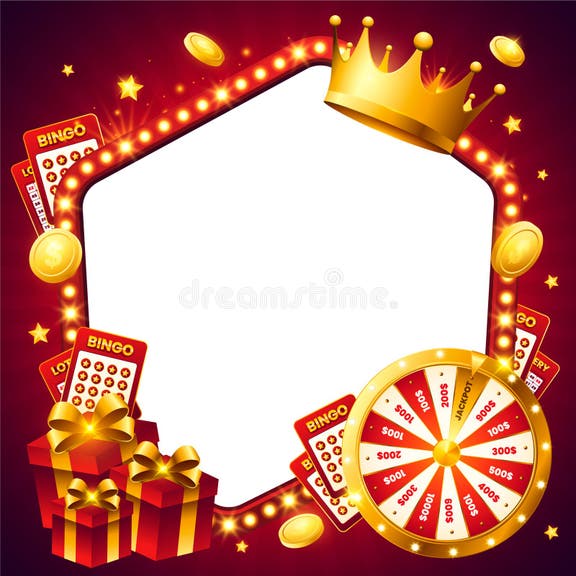Realistic bingo game frame stock illustration. Illustration of gamble ...
