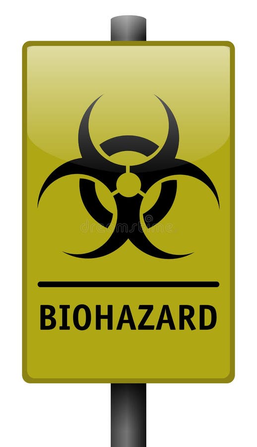 Realistic Biohazard Sign stock vector. Illustration of protect - 60223620