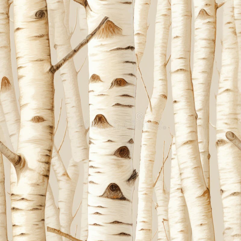 Realistic Birch Texture Background Stock Illustration - Illustration of ...