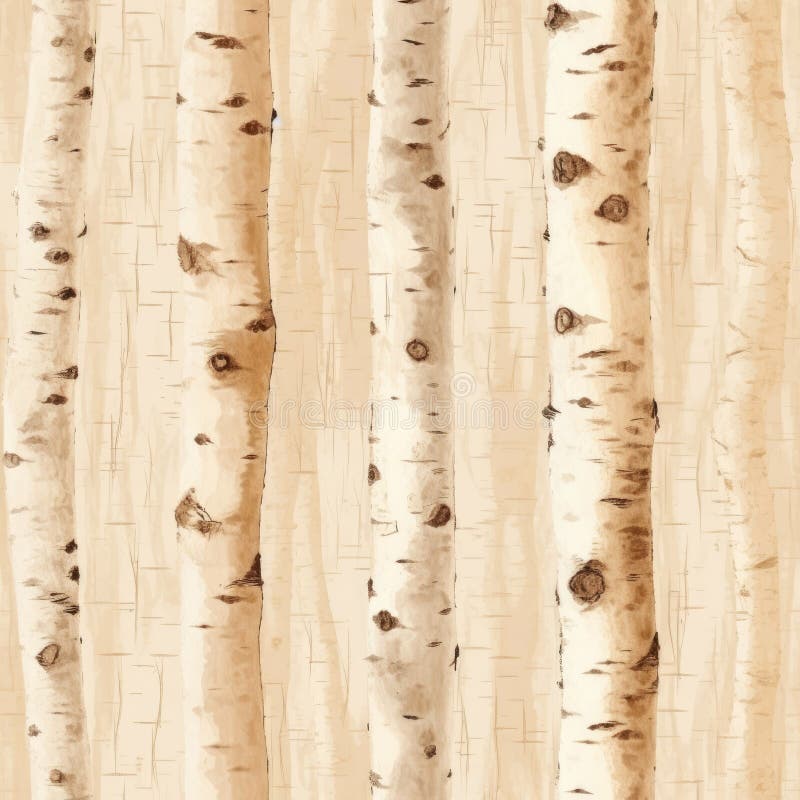 Realistic Birch Texture Background Stock Illustration - Illustration of ...