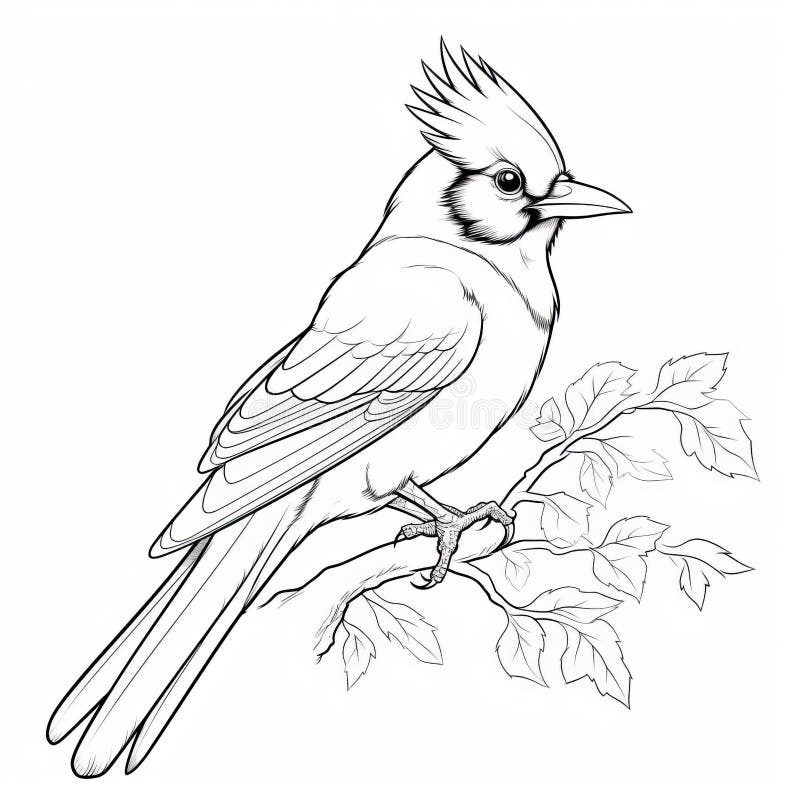 Realistic Bird Coloring Page: Robin Outline for Children S Coloring ...