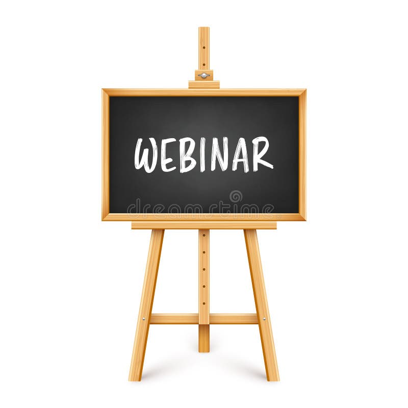 Realistic Black Chalkboard on Wooden Easel. Blackboard in Wooden Frame ...