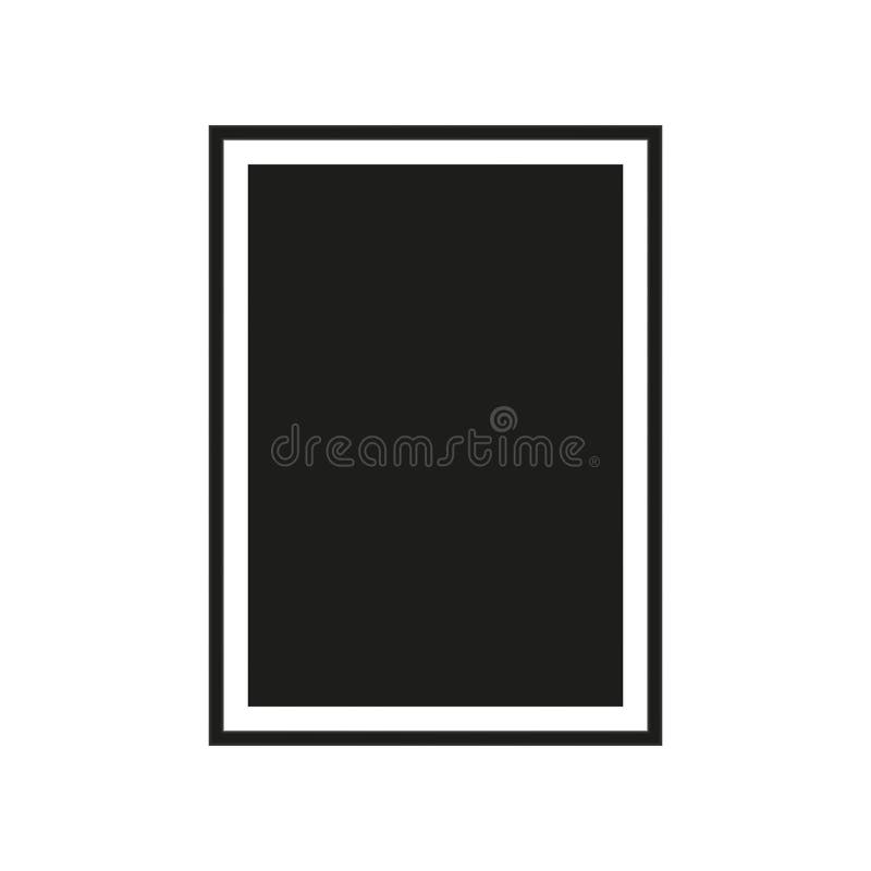 Realistic Black Frame Isolated on White Background. Perfect for Your ...