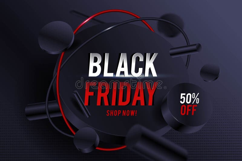 Realistic Black Friday Background Vector Design Stock Vector ...