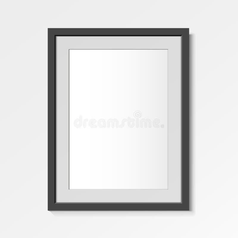 Realistic Horizontal and Vertical Black Photo Frame. Vector Stock ...