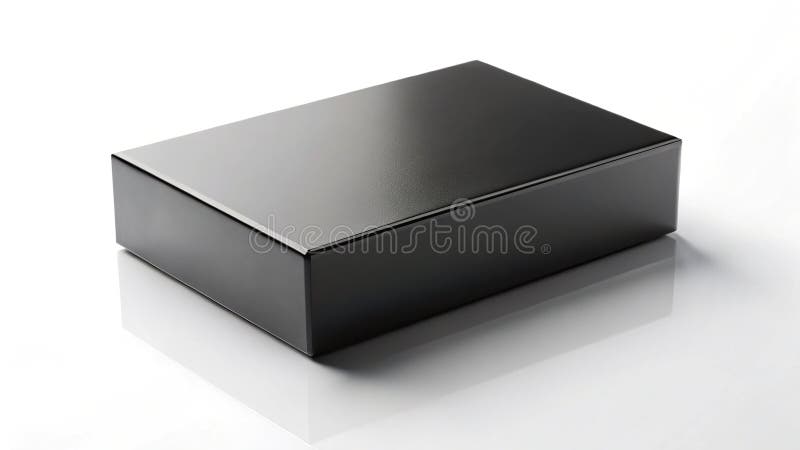 Realistic Black Rectangle Box Mockup PSD Template for Branding and ...