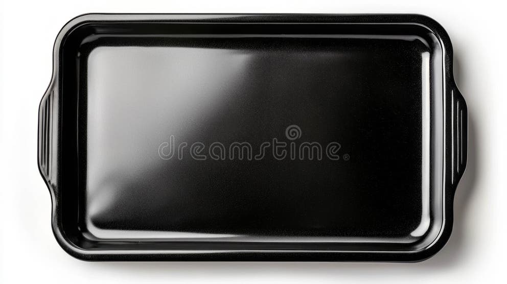 Realistic Black Rectangular Lacquer Tray for Minimalist Home Decor and ...