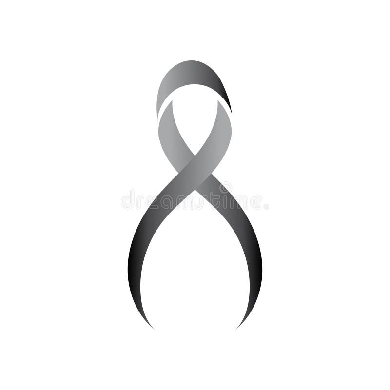 Realistic Black Ribbon, Death Symbol . Vector Illustration Stock Vector ...