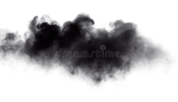 Realistic Black Smoke Cloud Isolated on Transparent Background, Ideal ...