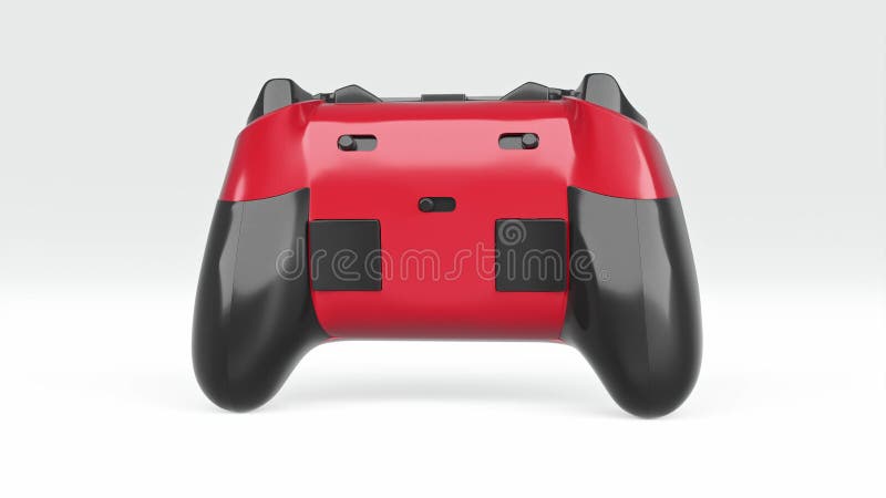 Realistic Video Game Joysticks or Gamepads Rotating on White Background ...