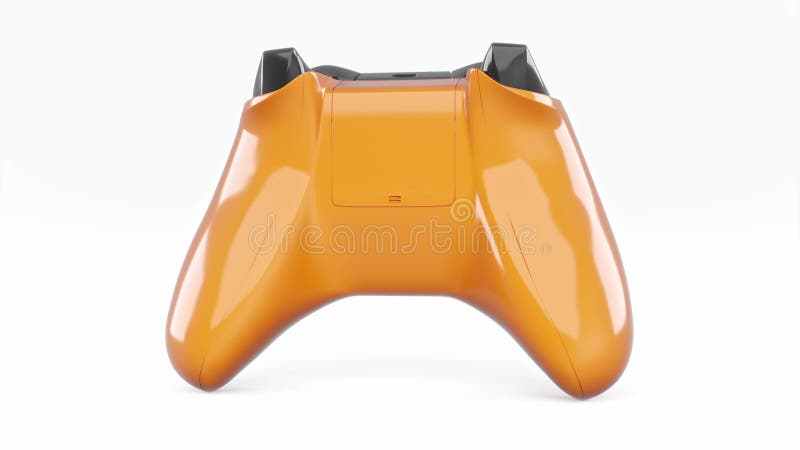 Realistic Video Game Joysticks or Gamepads Rotating on White Background ...