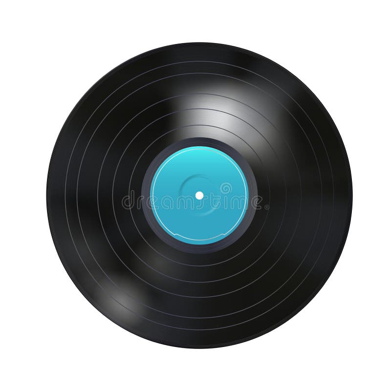 Realistic Black Vinyl Record Isolated on White Background. Blank Mock ... Realistic Black Vinyl Record Isolated on White Background. Blank Mock ...