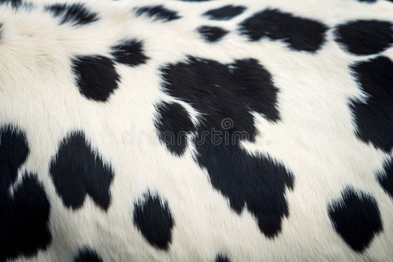 Realistic Black and White Cow Pattern Background with Intricate Fur ...