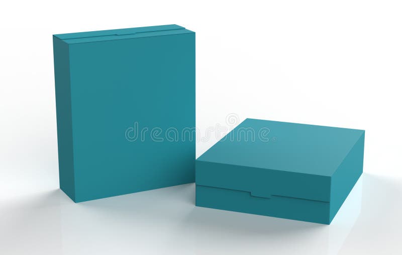 Realistic Blank Cardboard Packaging Boxes Stock Illustration ...